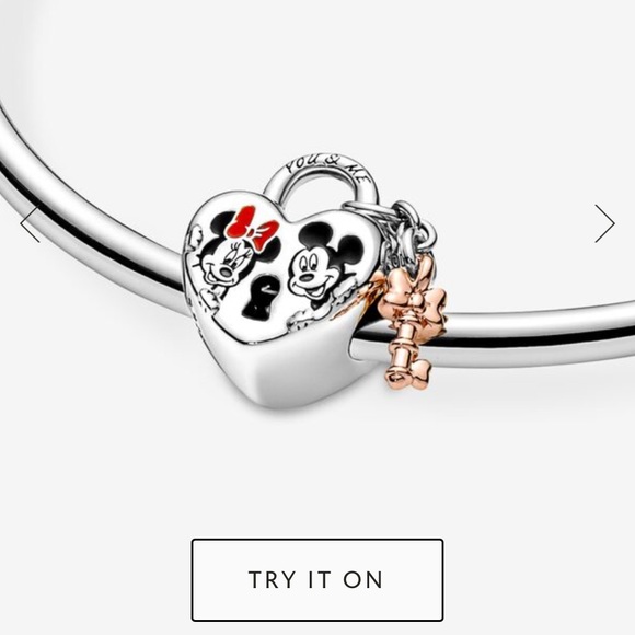 Pandora | Jewelry | Pandora Mickey Mouse And Minnie Mouse Padlock Charm ...